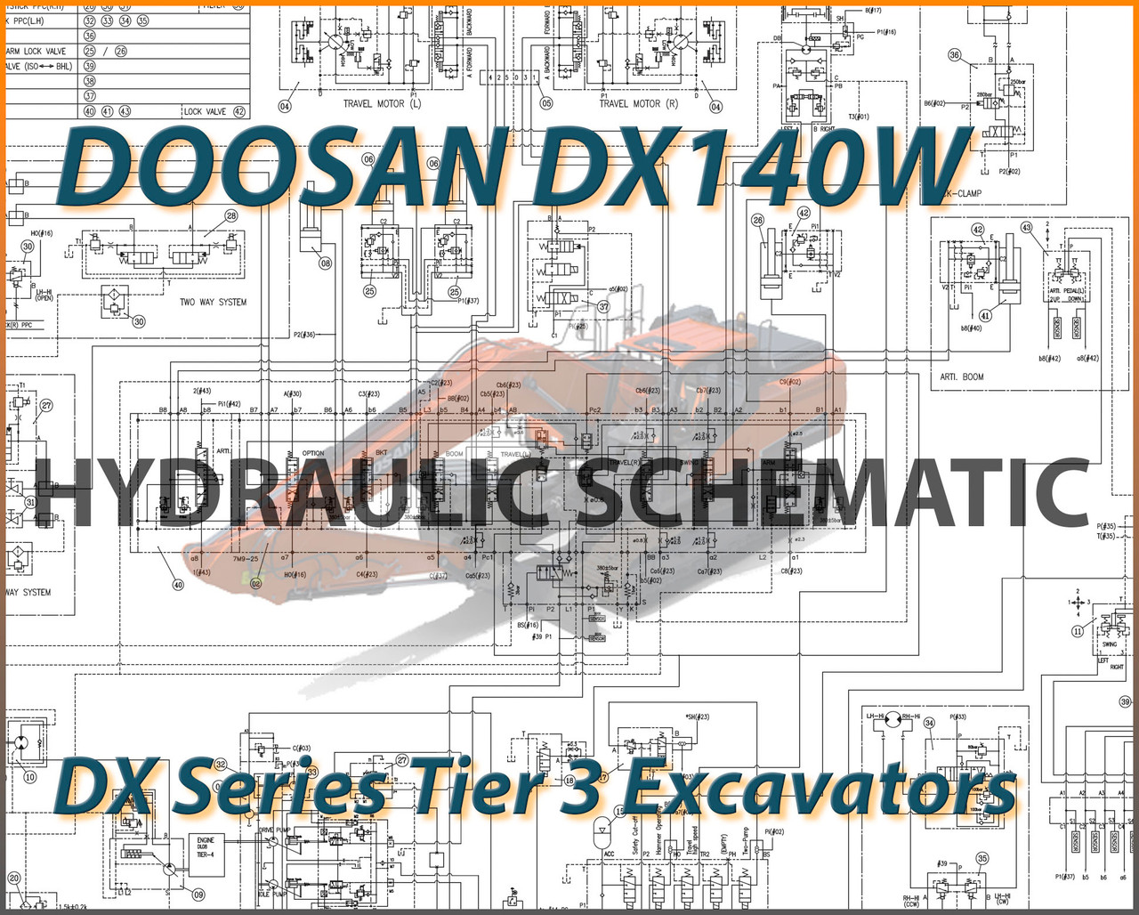 Heavy Equipment Hydraulic Schematics | Diagrams for Excavators, Loaders ...
