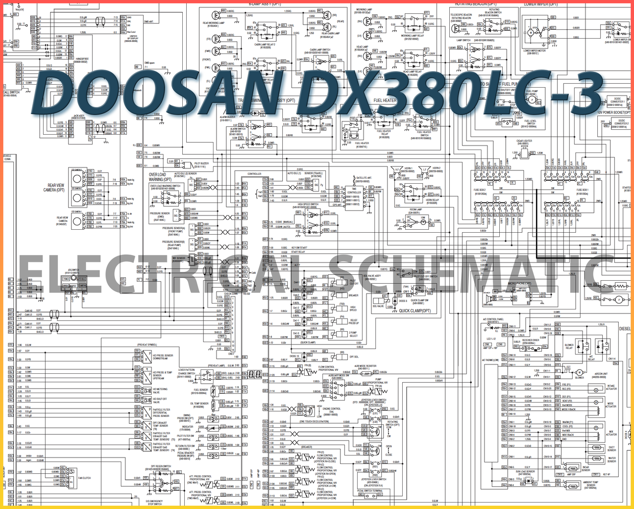 ELECTRICAL CIRCUIT DIAGRAM - DOOSAN DX380LC-3 SCHEMATIC
