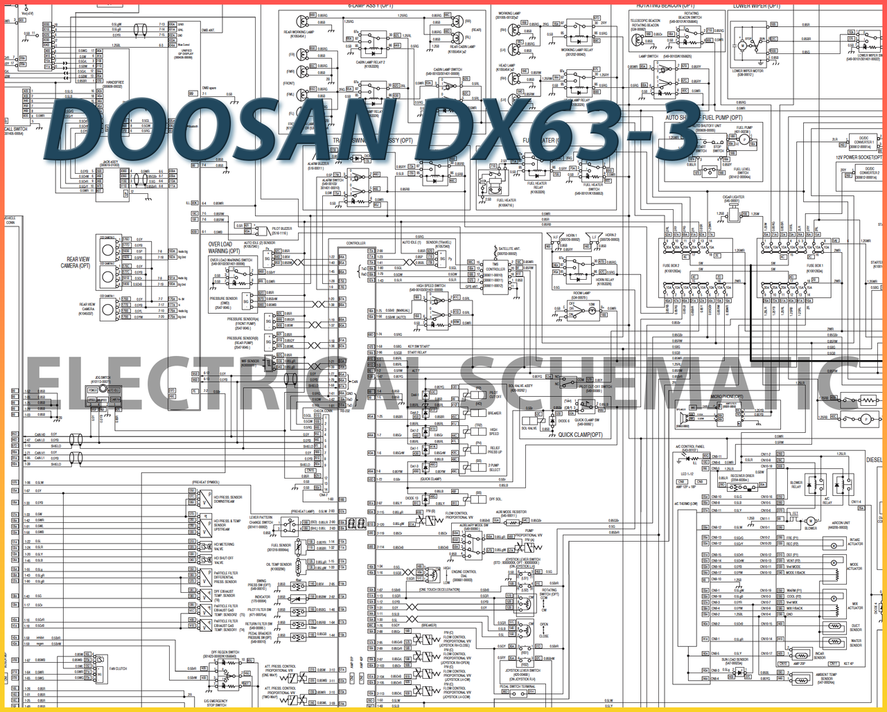 ELECTRICAL CIRCUIT DIAGRAM - DOOSAN DX63-3 SCHEMATIC