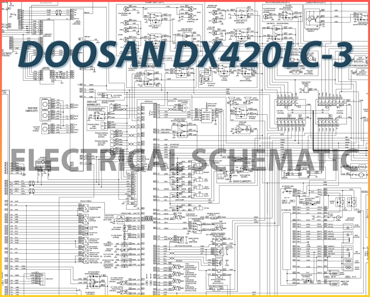 ELECTRICAL CIRCUIT DIAGRAM - DOOSAN DX420LC-3 SCHEMATIC