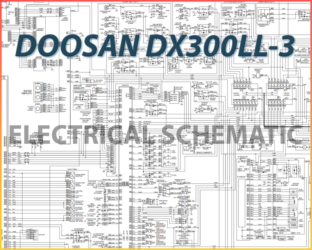 ELECTRICAL CIRCUIT DIAGRAM - DOOSAN DX300LL-3 SCHEMATIC