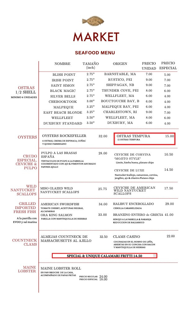 MENU MAIN MARKET