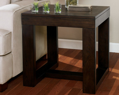 Watson - Square End Table - Dark Brown - Kassa Mall Home Furniture ...