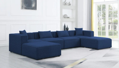 Cube Blue Modular Sectional