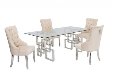 Luke Dining Room Set in Velvet