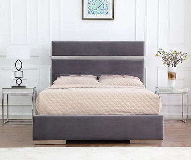 CARTER GRAY BED FRAME AND MATTRESS SET BM-PK-CARTER-GRY KM