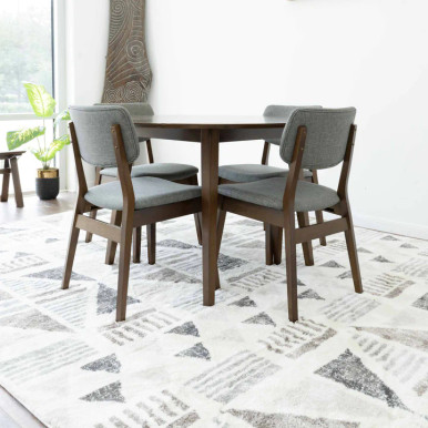 Palmer Dining set with 4 Abbott Mid and Mod Kassa Mall