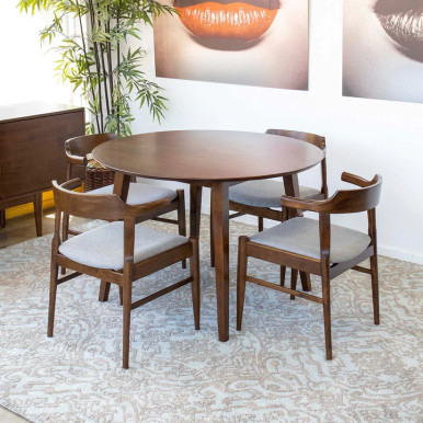 Palmer Dining set with 4 Sterling Gray Dining Mid and Mod KM