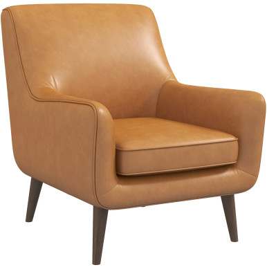 Lexi Leather Lounge Chair (Tan) Mid and Mod Kassa Mall