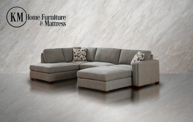 Synergy home furnishings maycen fabric sectional with ottoman store