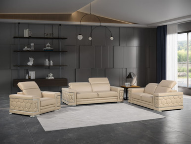 296 - Genuine Leather Living Room Set - Kassa Mall Home Furniture ...