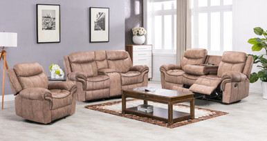 Boulder Reclining Living Room Set in Sand Generation Trade