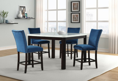 Sapphire Counter Dining Room Set in Blue Kassa Mall