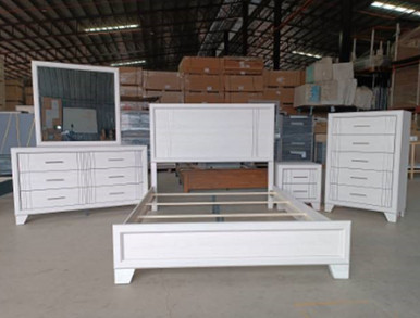Charlie Bedroom Set in White B9230 Crown Mark Kassa Mall