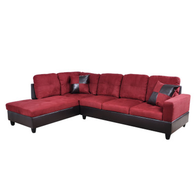 L Shaped Red Sectional F104 G Furniture Kassa Mall