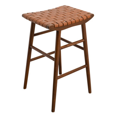 Janet Tan Leather Bar Stool Mid and Mod Kassa Mall