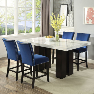 Camila - Rectangular Counter Dining Set Dark Gray Table Top - Kassa ...