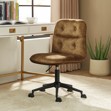Ludwig Polyester Upholstered Armless Swivel Task Chair KM
