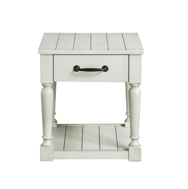 Hemingway - End Table - White - Kassa Mall Home Furniture & Mattress Store