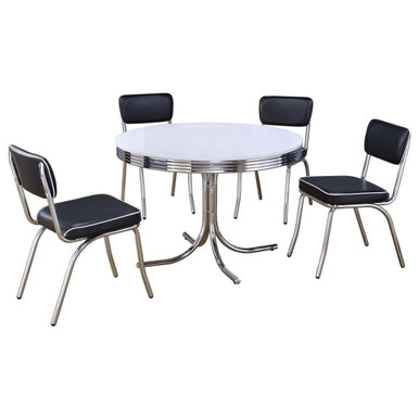 Retro - Round Dining Table Set - Kassa Mall Home Furniture & Mattress Store