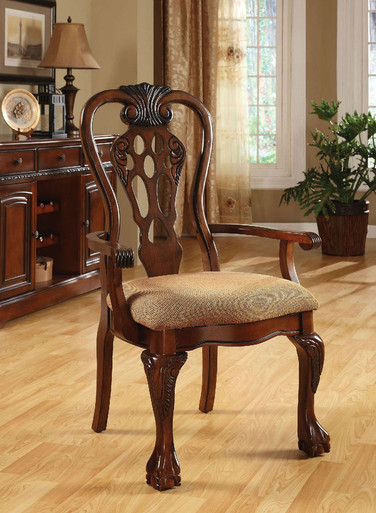 George Town - Arm Chair (Set of 2) - Cherry / Beige - Kassa Mall Home ...