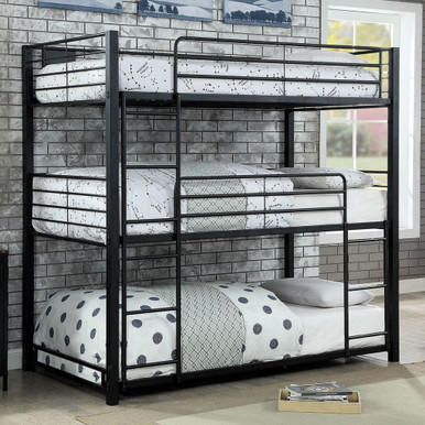 Olga - Twin Triple Decker Bed - Sand Black - Kassa Mall Home Furniture ...