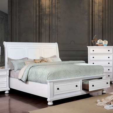 Castor - California King Bed - White - Kassa Mall Home Furniture ...