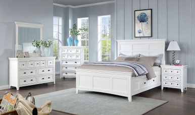 Castile - King Bed - White - Kassa Mall Home Furniture & Mattress Store