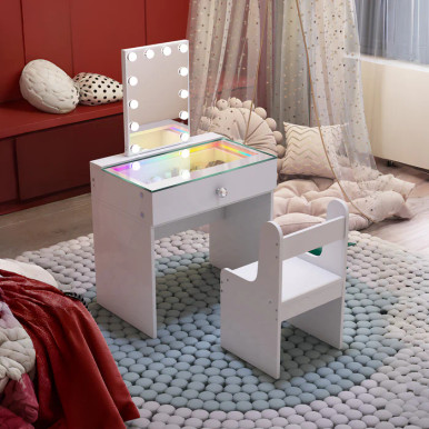 Elsa Vanity Desk Pro and Chair Vanitii Kassa Mall