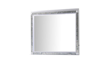 Lydia Wood Mirror in Silver Galaxy Home Kassa Mall