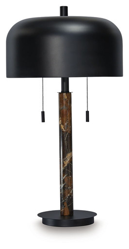 Alanbert - Metal Table Lamp - Brown / Black - Kassa Mall Home Furniture ...