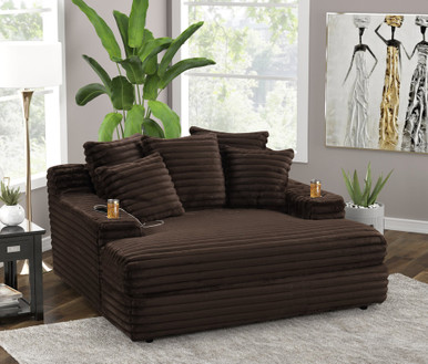 Veronica Chocolate Chaise Lounge 4700 Happy Homes
