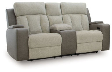 WhipLash - Power Reclining Loveseat With Console / Adj Headrest - Sisal ...