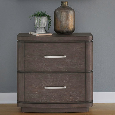 Cascade Falls - Nightstand With Charging Station - Satin Espresso ...