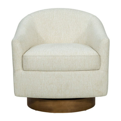 Upholstered Swivel Chair - Cream - Kassa Mall Home Furniture & Mattress ...