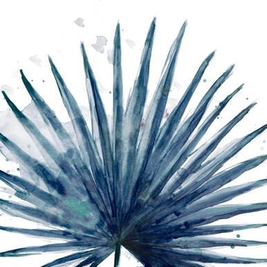 Teal Palm Frond Square By Patricia Pinto (Framed) - Blue - Kassa Mall ...