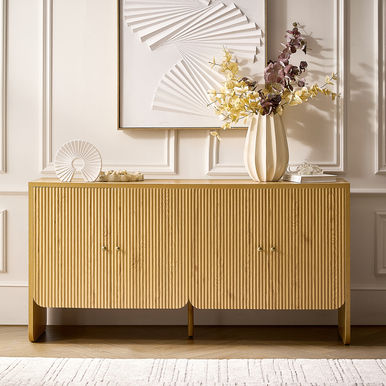 Phyllis Wood 63 in. 4-Door Sideboard SBRB1341 Kassa Mall