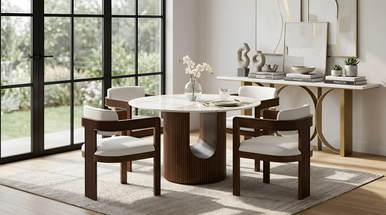 Jorri Dining Room Set in Walnut D1581 New Era Kassa Mall