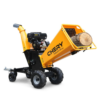 6'' 420Cc 15Hp Pull Start Gas Powered 4 - Wheels Chipper Shredder ...