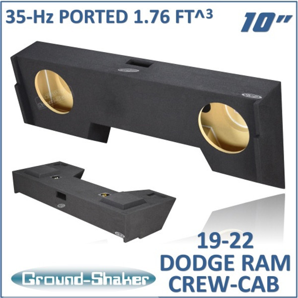 Ground Shaker TDGP212B Black 12" Dual Ported Sub Box Fits Dodge Ram ...