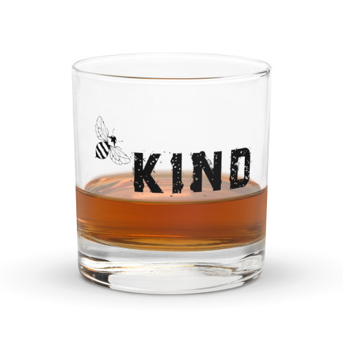 Bee Kind Rocks Glass | Plant Addicts