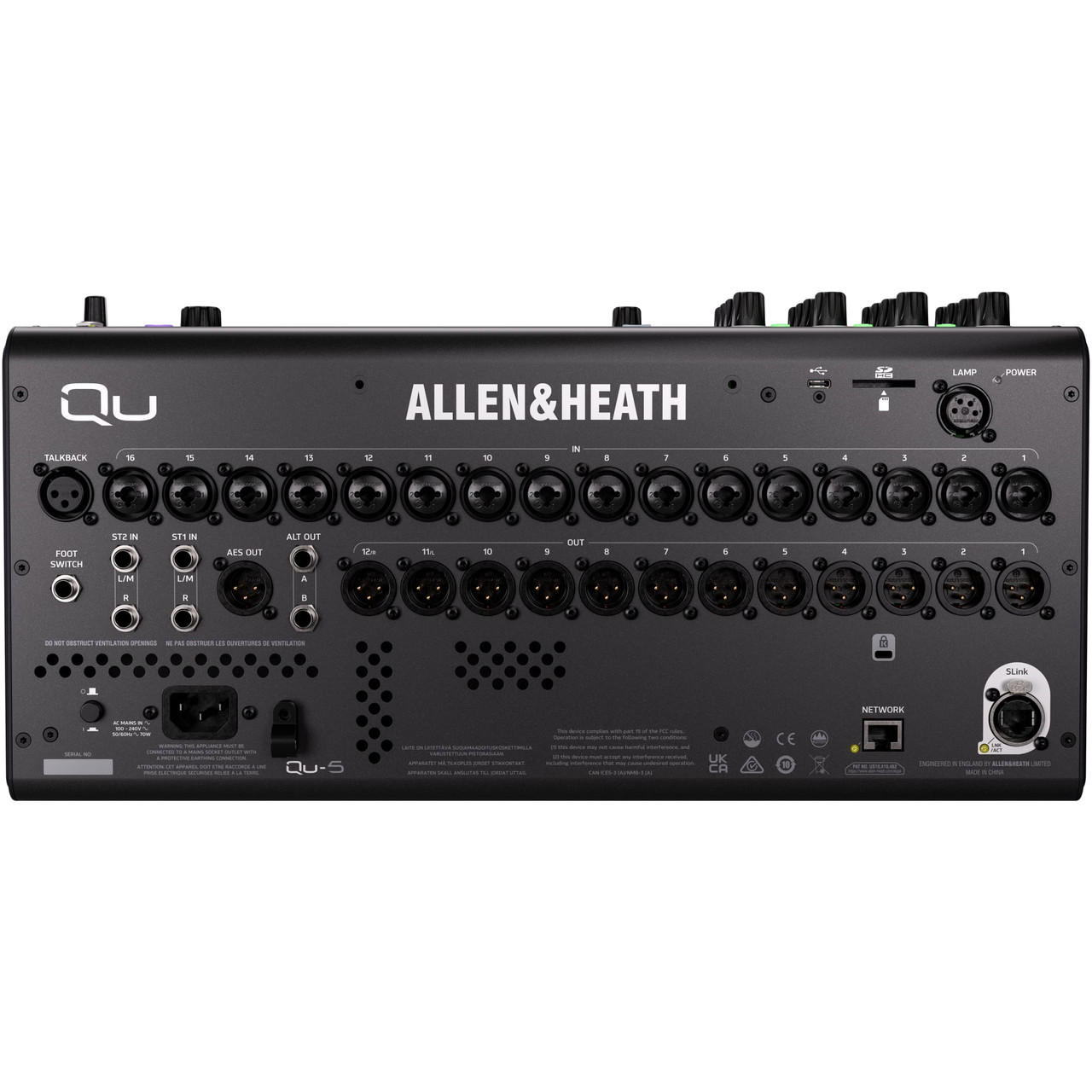 Allen & Heath QU-5 Compact 38in/24out 96kHz Digital Mixer