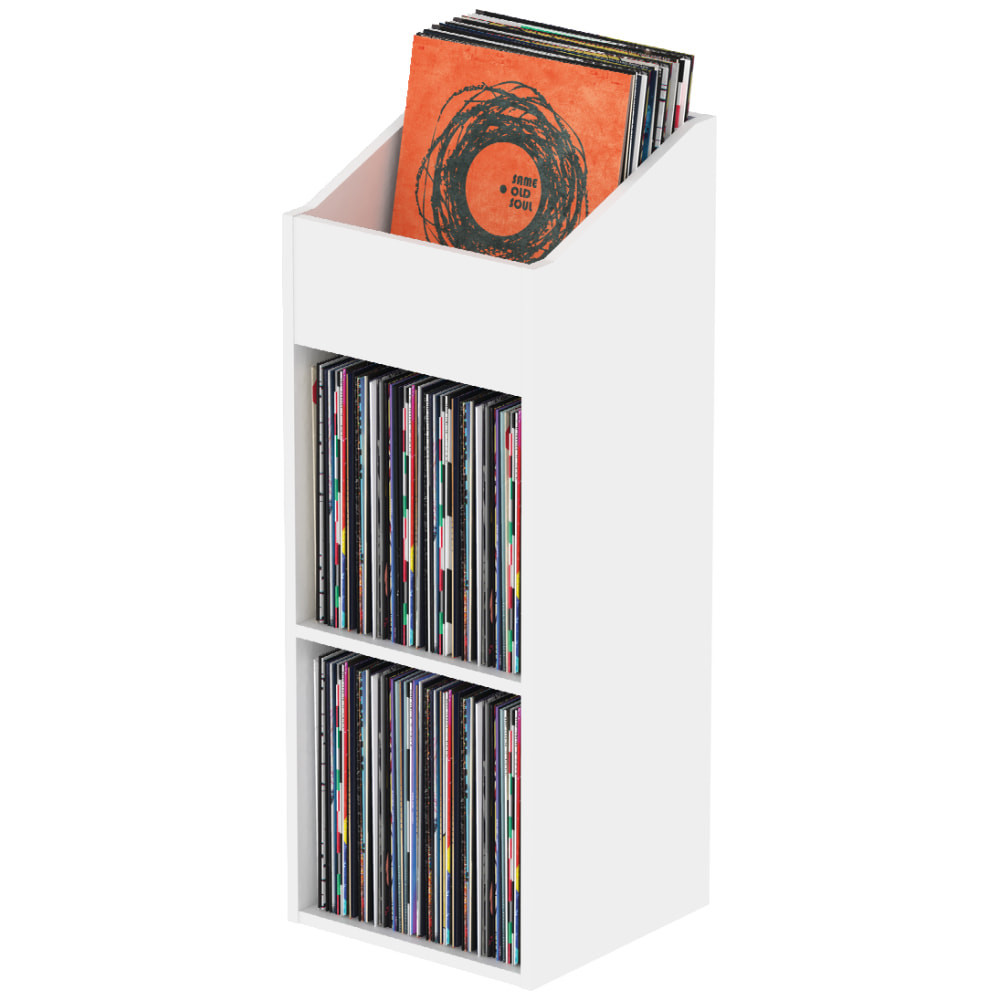 Glorious Record Rack 330 White Two-Piece Vinyl Station for Storing up ...