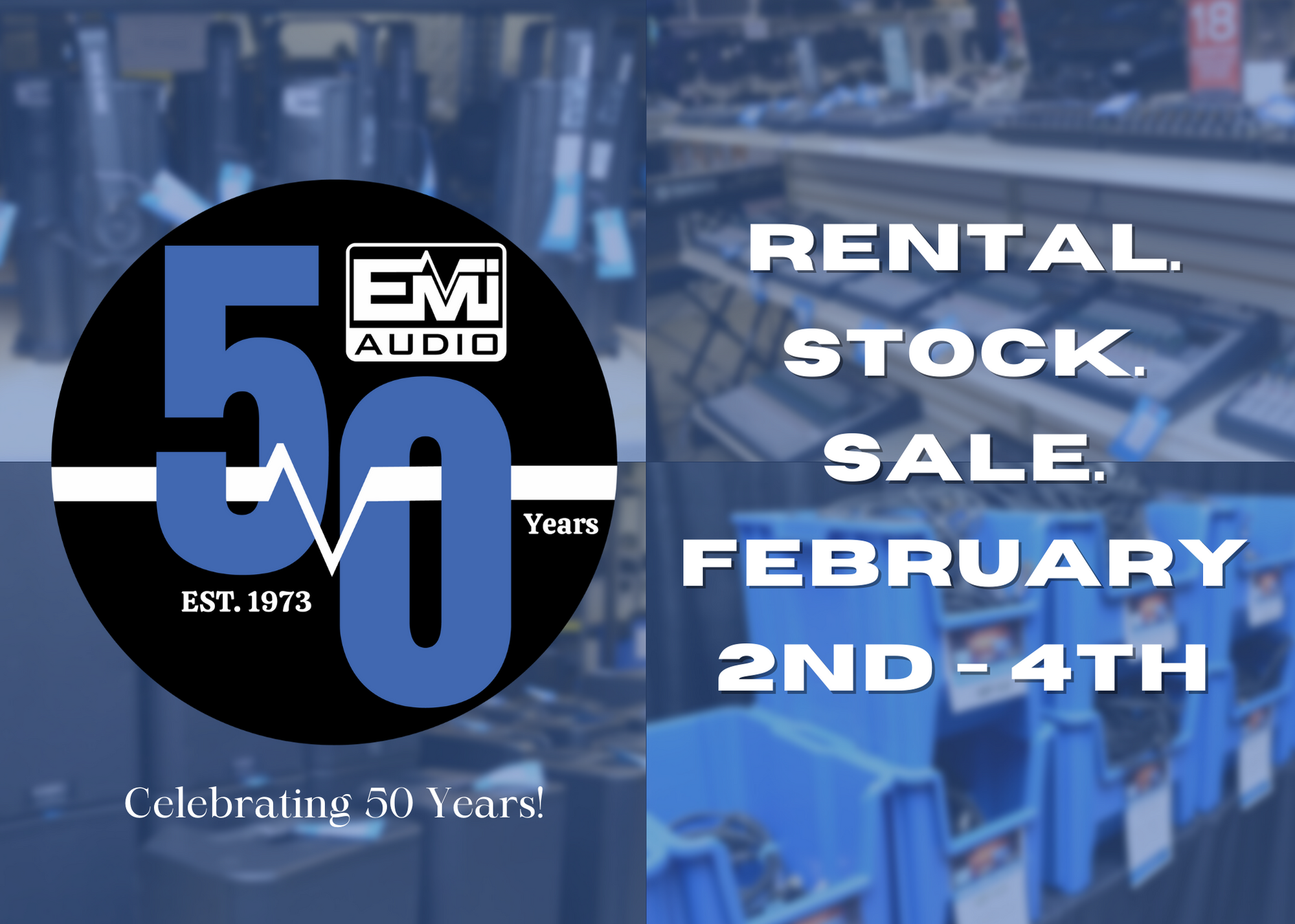 Rental Stock Sale 2023 / 50th Anniversary - EMI Audio