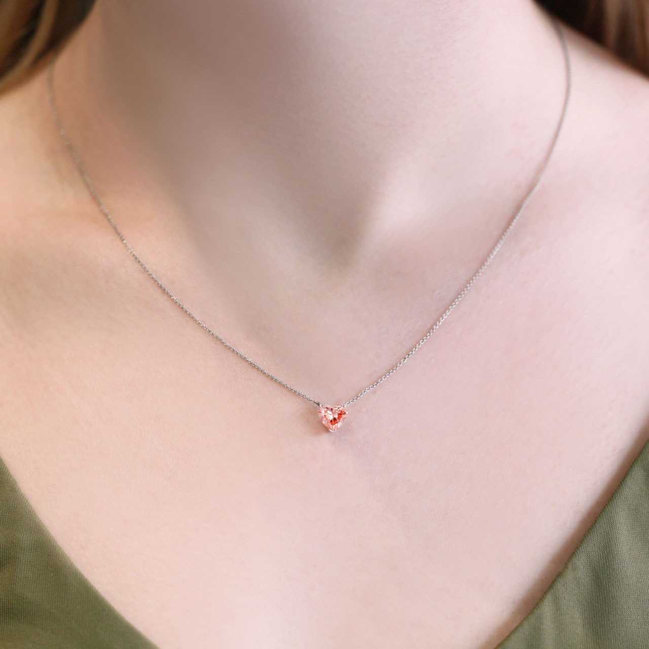 Lab Created Pink Rings, Earrings and Necklaces - Lab Grown Pink Diamonds