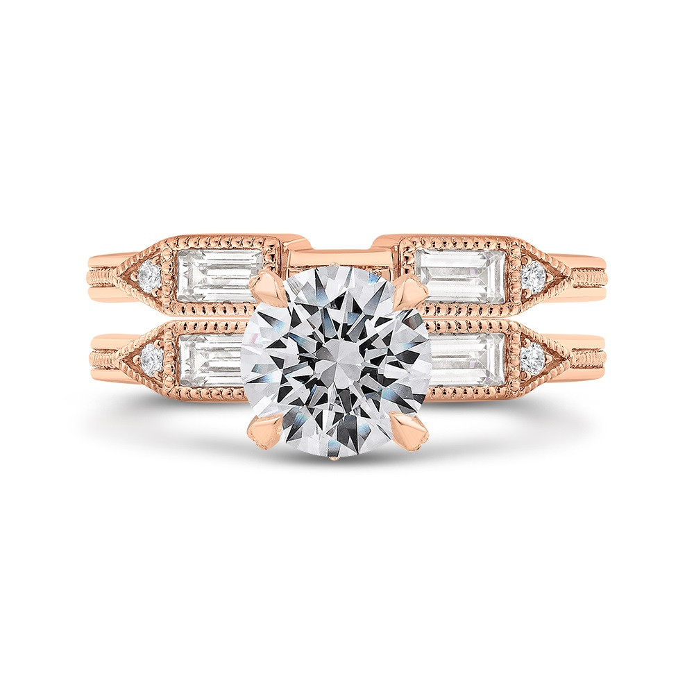 Carizza Rose Gold Diamond Engagement Ring