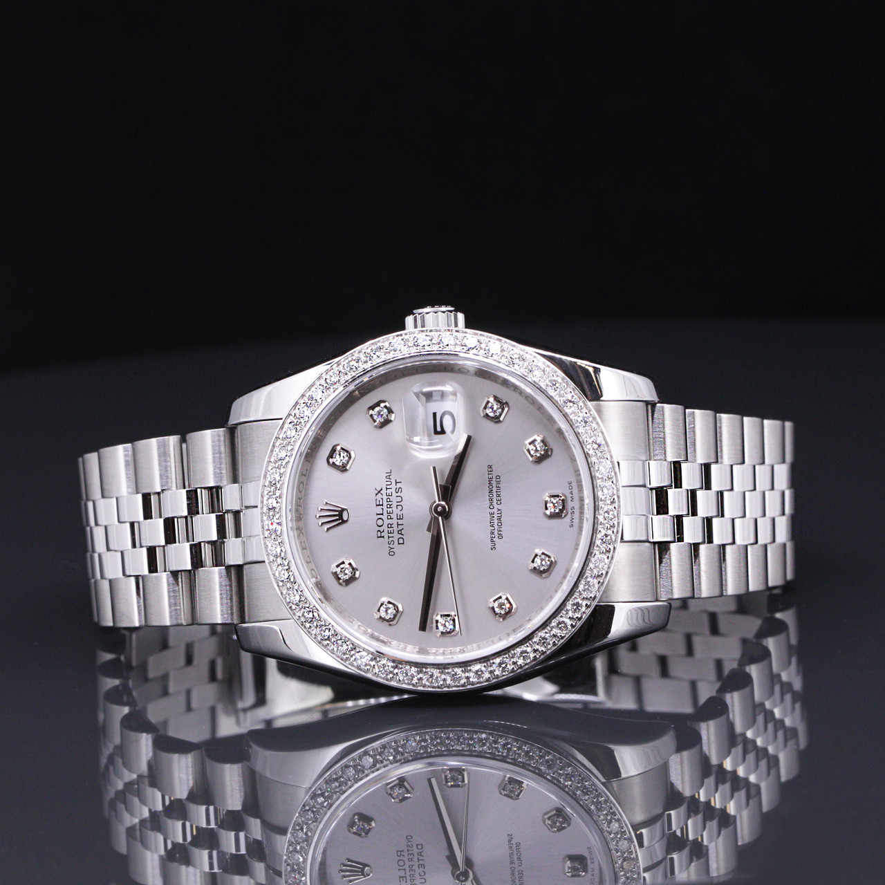 Rolex Stainless Steel Datejust with Diamond Bezel and Dial - Yates & Co ...