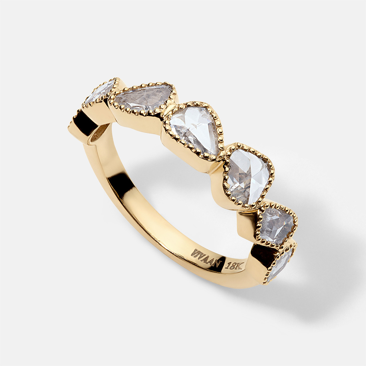 18k Yellow Rose Cut Diamond Ring