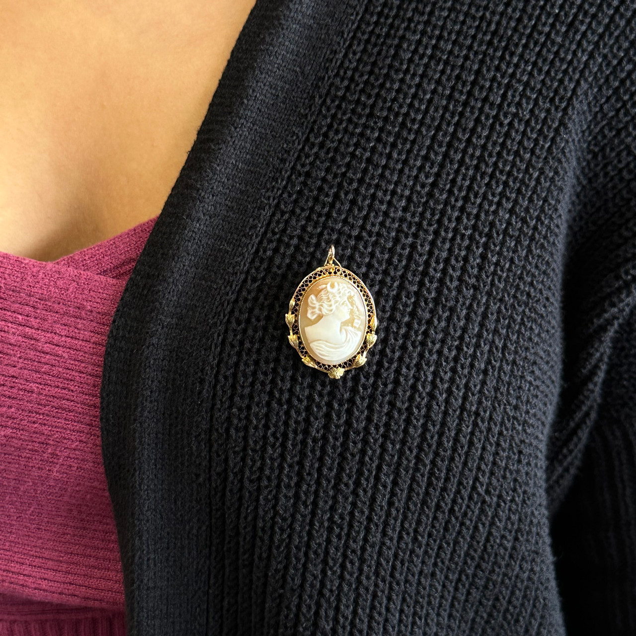 Vintage 18K Gold and Sterling Spider Web Pin