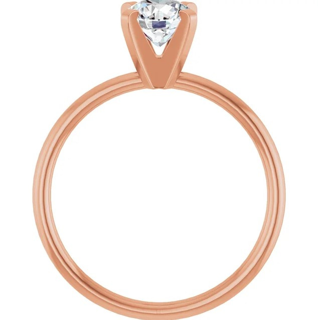 14K Rose Gold 1.01ct Round Brilliant Diamond Solitaire Ring